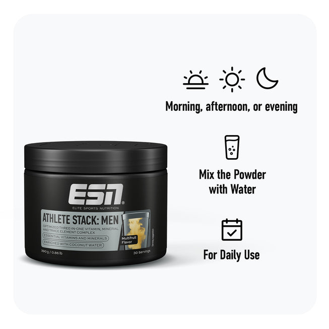 Acquista ESN Athlete Stack Men in polvere | Barattolo da 390 g